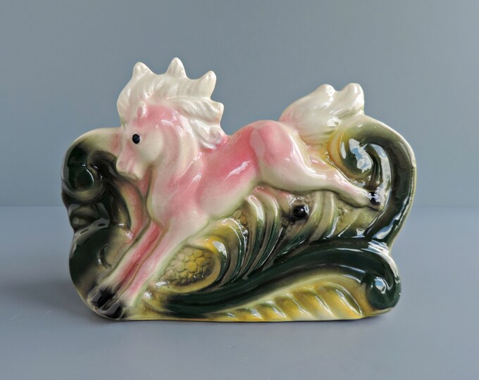 Vintage Pink Pony Planter | Mid-century Horse Figural Cachepot ...