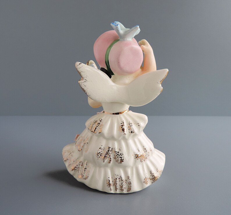 Vintage Lefton April Angel With Bluebird Figurine 1987J - Etsy