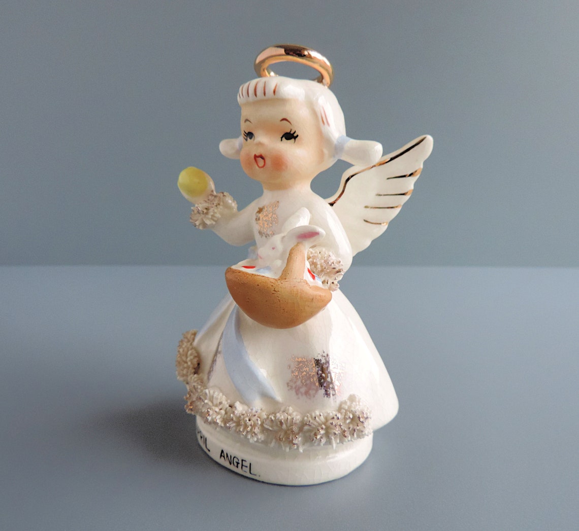Vintage Lefton April Angel Easter Figurine AR1987 Birthday | Etsy