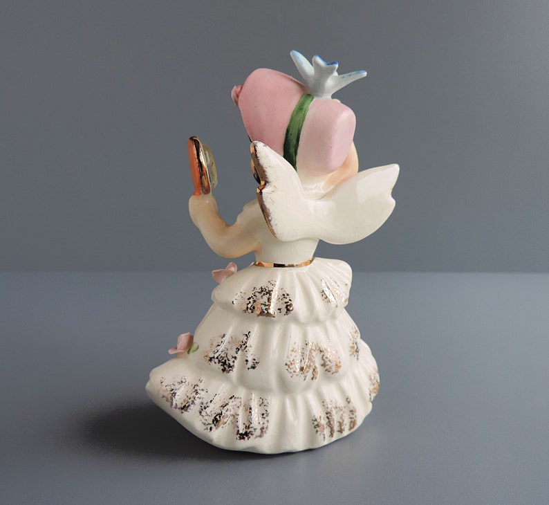 Vintage Lefton April Angel With Bluebird Figurine 1987J - Etsy