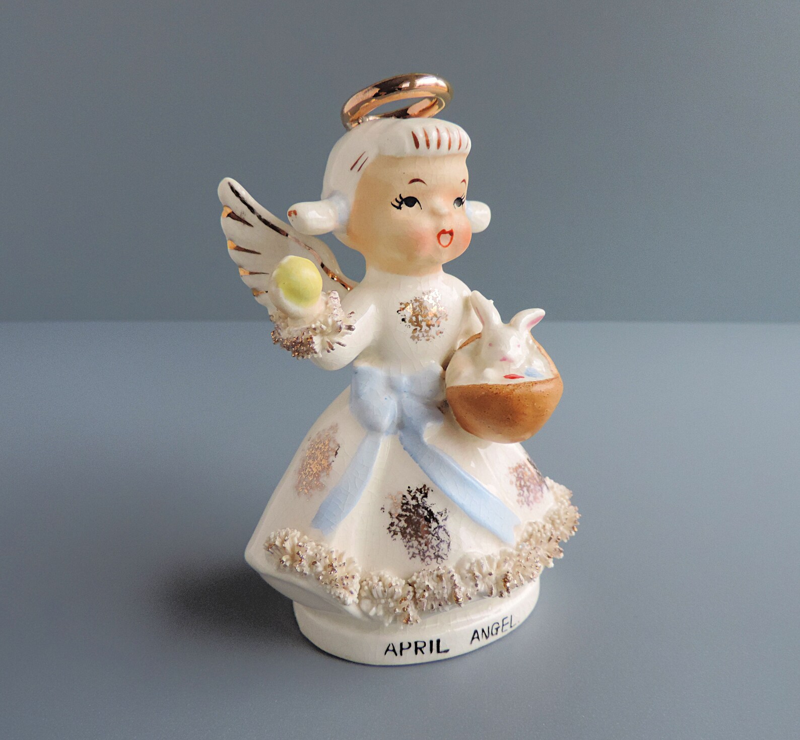 Vintage Lefton April Angel Easter Figurine AR1987 Birthday - Etsy