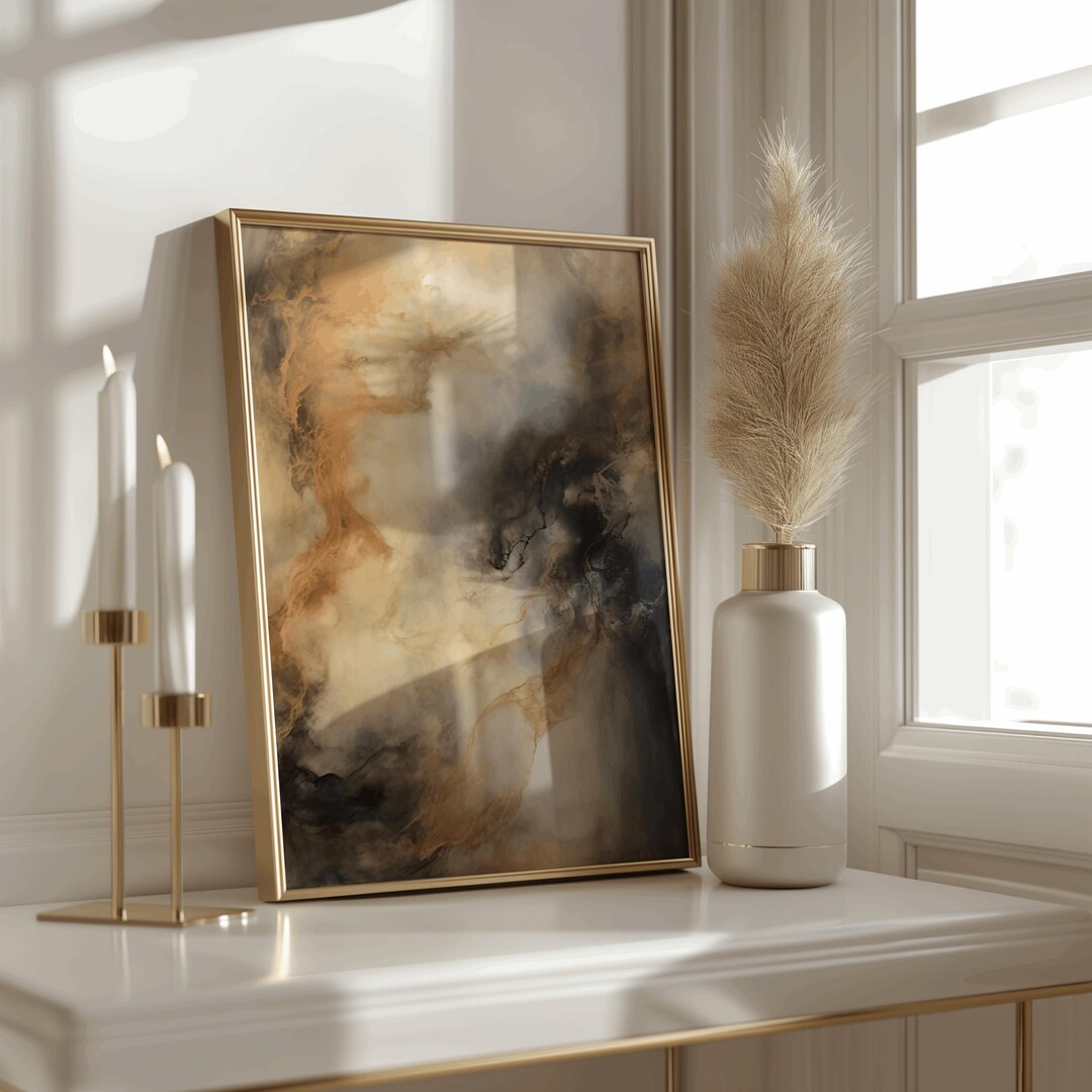 Atmospheric Abstract Poster – Moody and Monochromatic Wall Art - Etsy