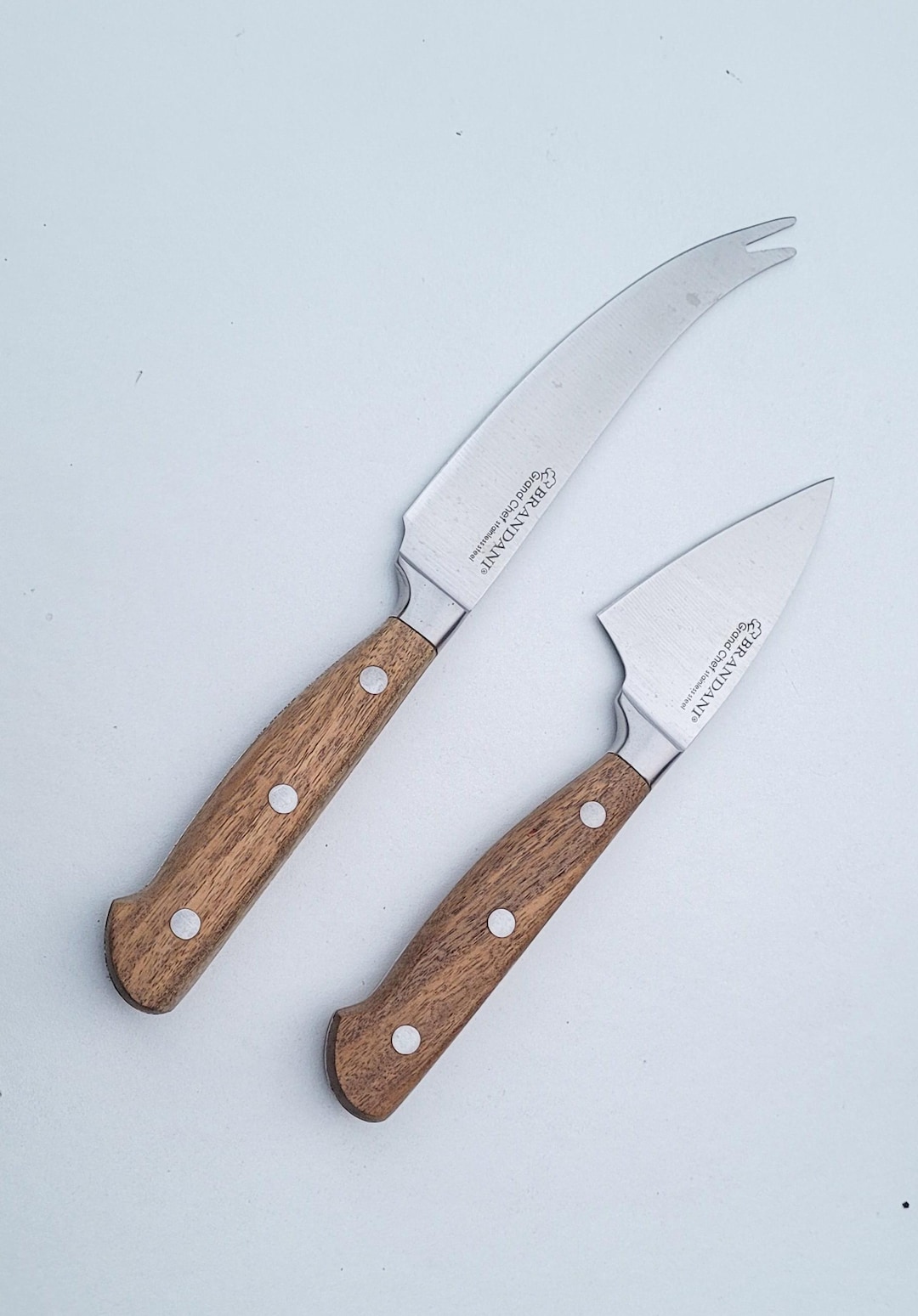 Brandani Grand Chef Stainless Steel Cheese Knife Set__ Wooden Handle ...