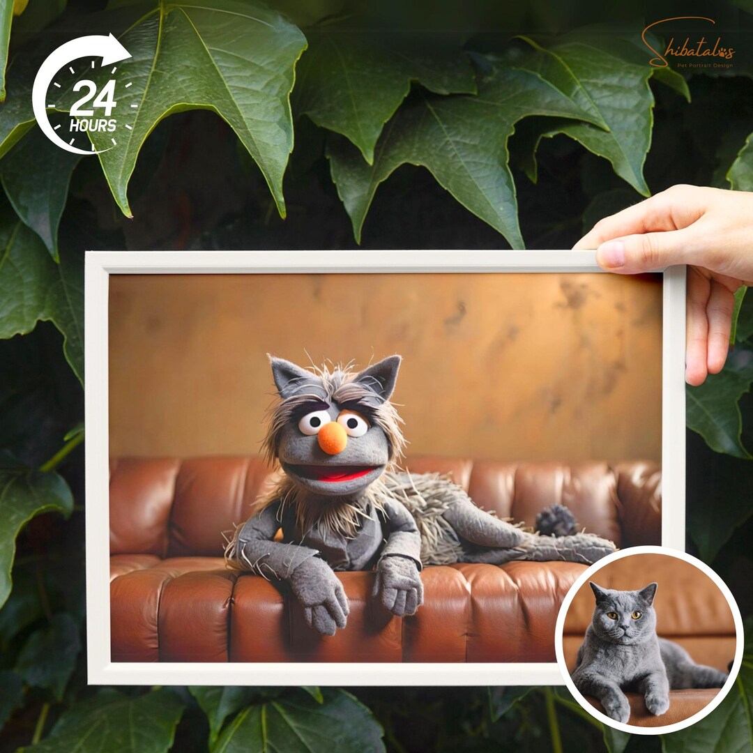 Ugly Pet Portrait, Custom Puppet Pet Portrait, Funny Dog Puppet ...