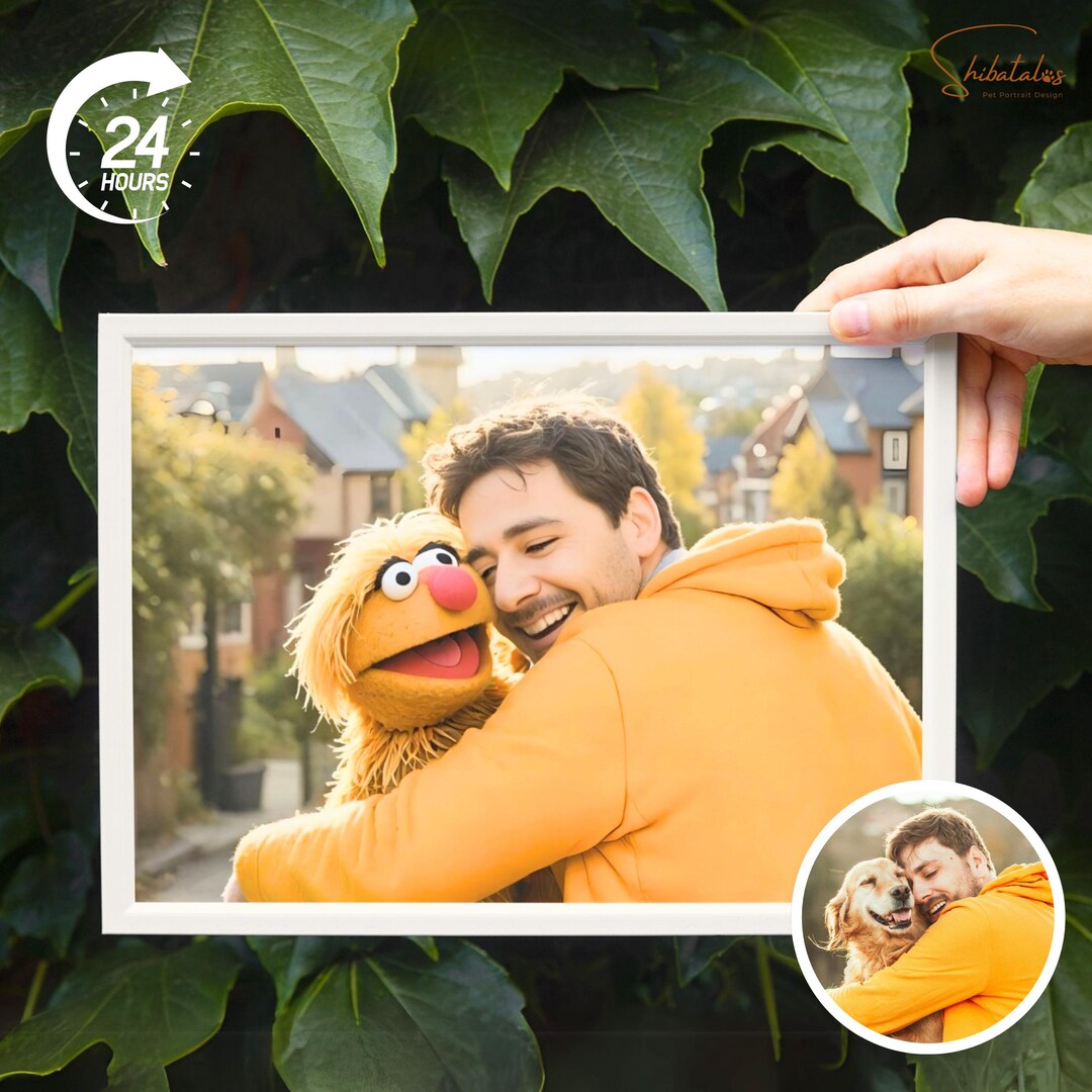 Custom Puppet Portrait, Dog Puppet Portrait From Photo, Funny Family ...