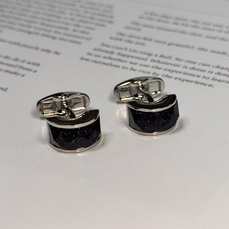 Obsidian Cufflinks - Etsy
