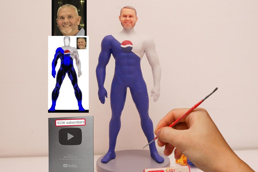 Custom Clay Action Figure: Personalized Bobblehead Gift - Etsy