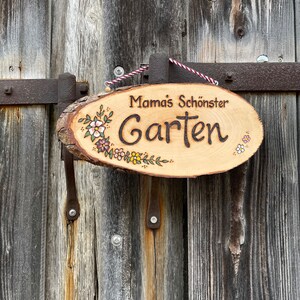 Personalized Garden Sign, Schrebergarten Schild, Gift for Gardener ...