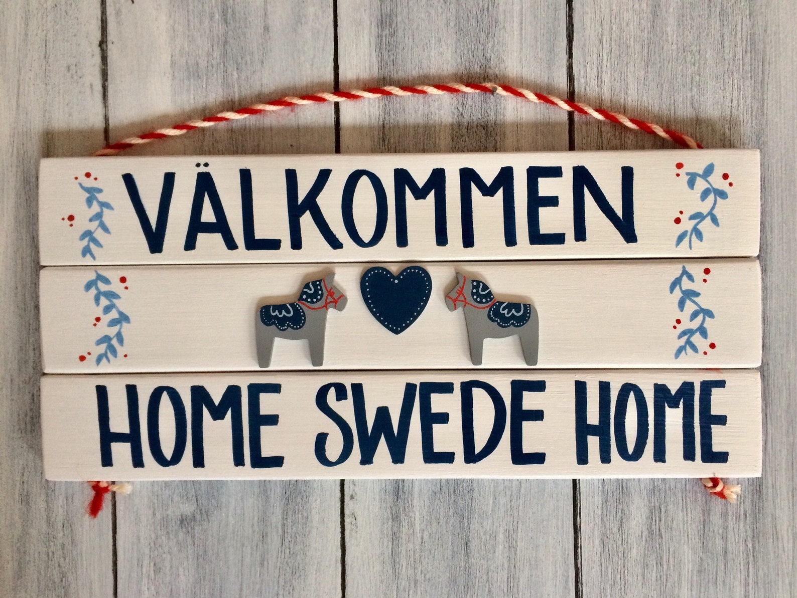 Swedish Sign, Scandinavian Decor, Swedish Art, Swedish Dala Horse ...