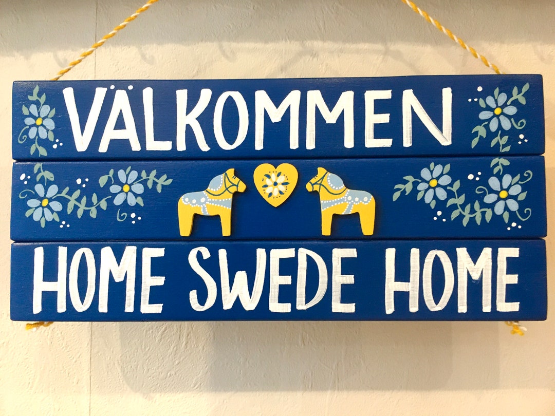 Swedish Sign, Scandinavian Decor, Swedish Art, Swedish Dala Horse ...