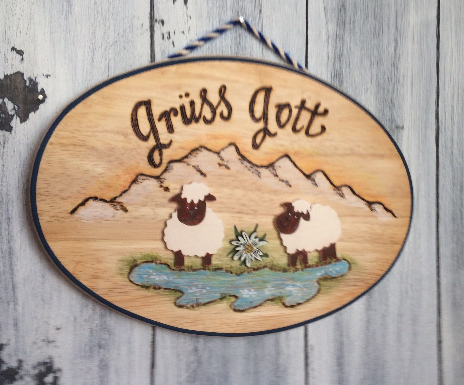 German Welcome Sign German Gifts Gruss Got German Wall - Etsy