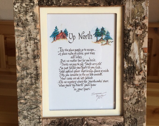Up North Poem, Lodge Decor, Camper Decor, Rustic Home Decor, up North ...