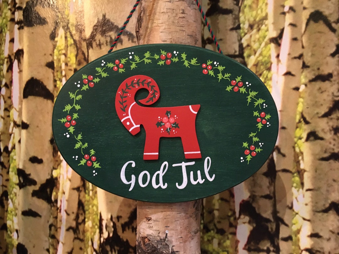 Swedish Christmas, Jul Decor, Valkommen Sign, Yule Goat, Jul Bock, Dala ...