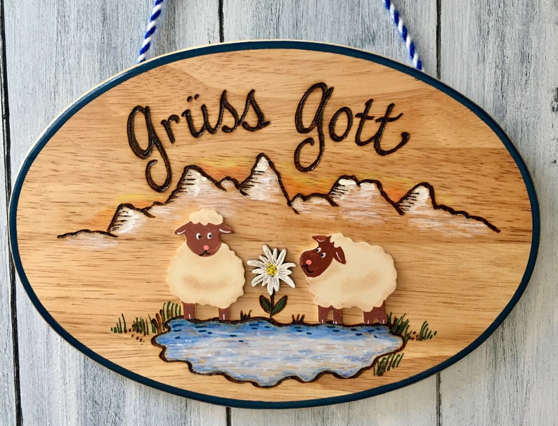 German Welcome Sign German Gifts Gruss Got German Wall - Etsy