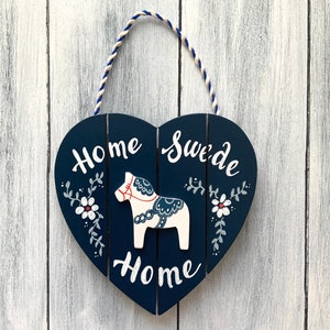 Swedish Valkommen Sign, Swedish Gifts, Scandinavian Decor, Swedish Dala ...