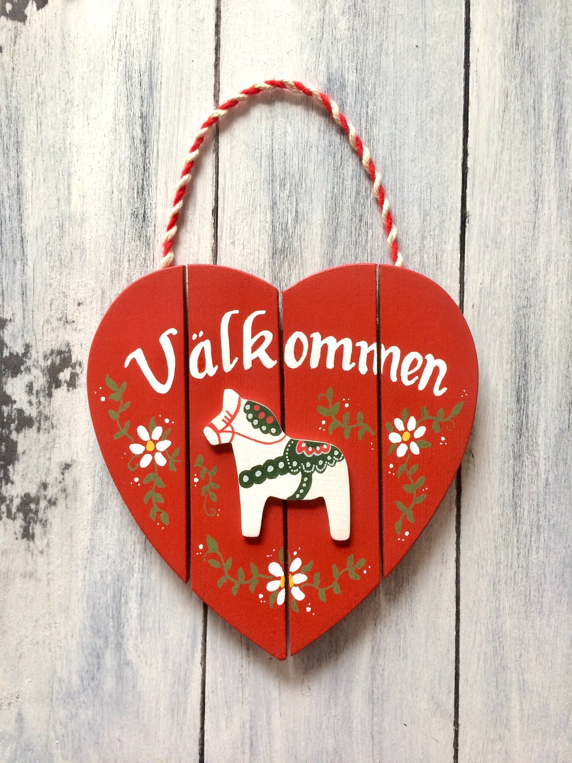 Swedish Valkommen Sign Swedish Gifts Scandinavian Decor | Etsy