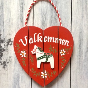 Swedish Welcome Sign, Swedish Gifts, Scandinavian Decor, Swedish Dala ...