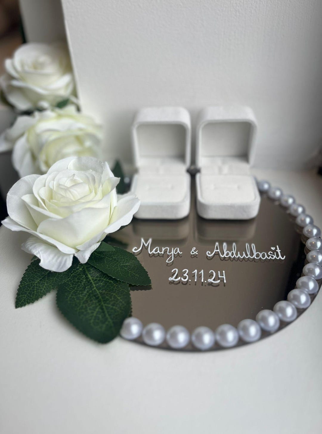 Wedding Ring Tray | Engagement Ring Plate Made by Mdesignscreations to ...