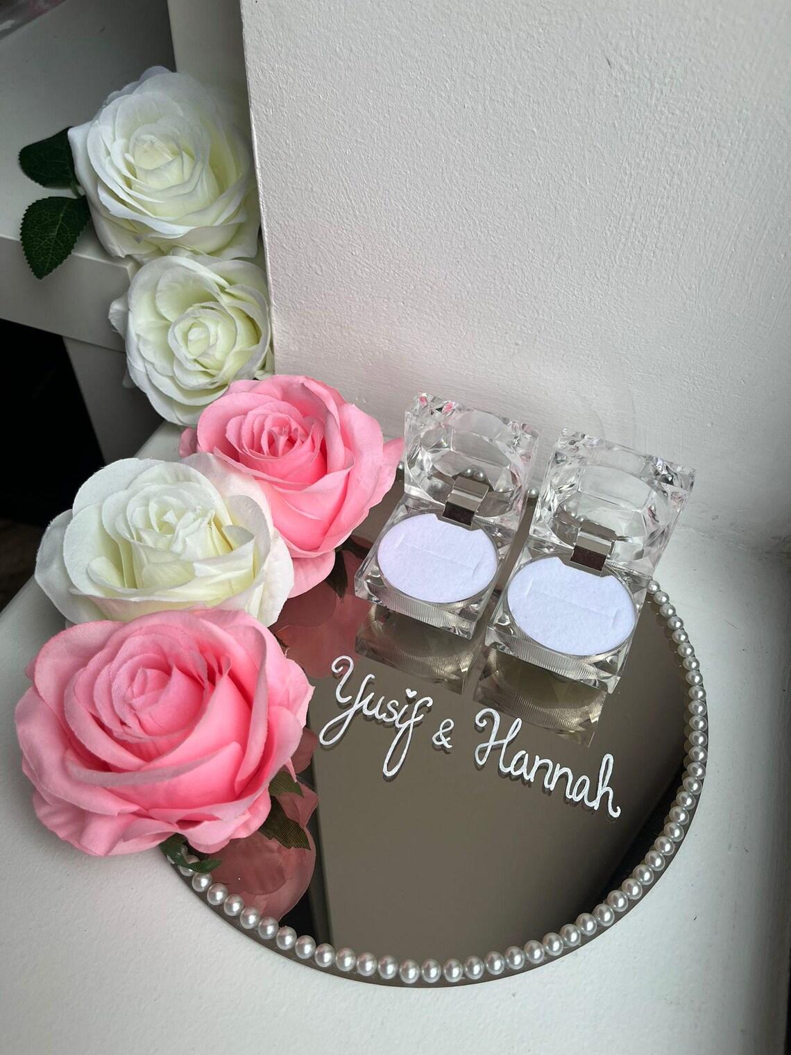 Wedding Ring Tray | Engagement Ring Plate Made by Mdesignscreations to ...