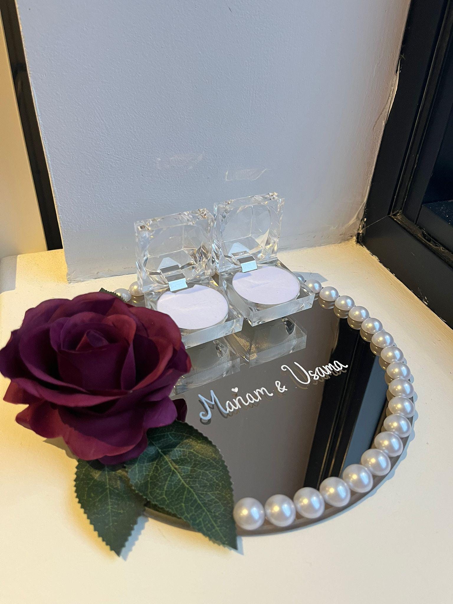 Wedding Ring Tray | Engagement Ring Plate Made by Mdesignscreations to ...