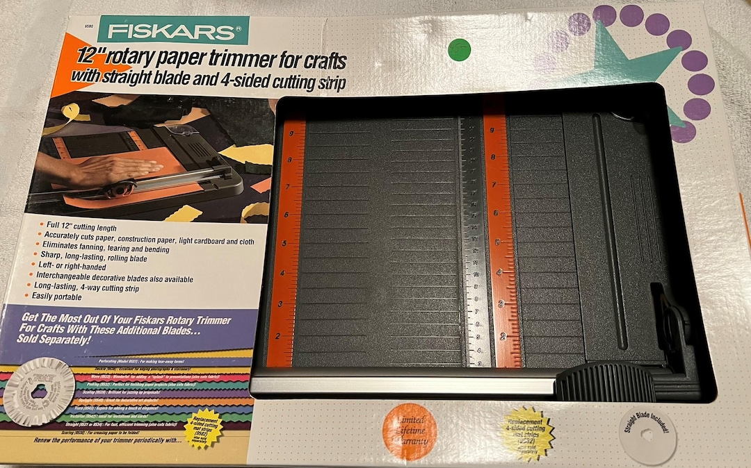 Fiskars 12 Inch Classic Rotary Paper Trimmer for Crafts 12" #9580 - Etsy