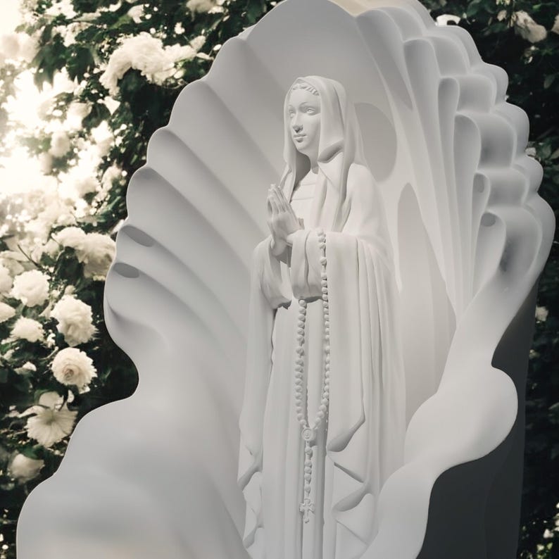 Sagely Monastery Virgin Mary Praying Statue of Long Beach—3d Printed ...
