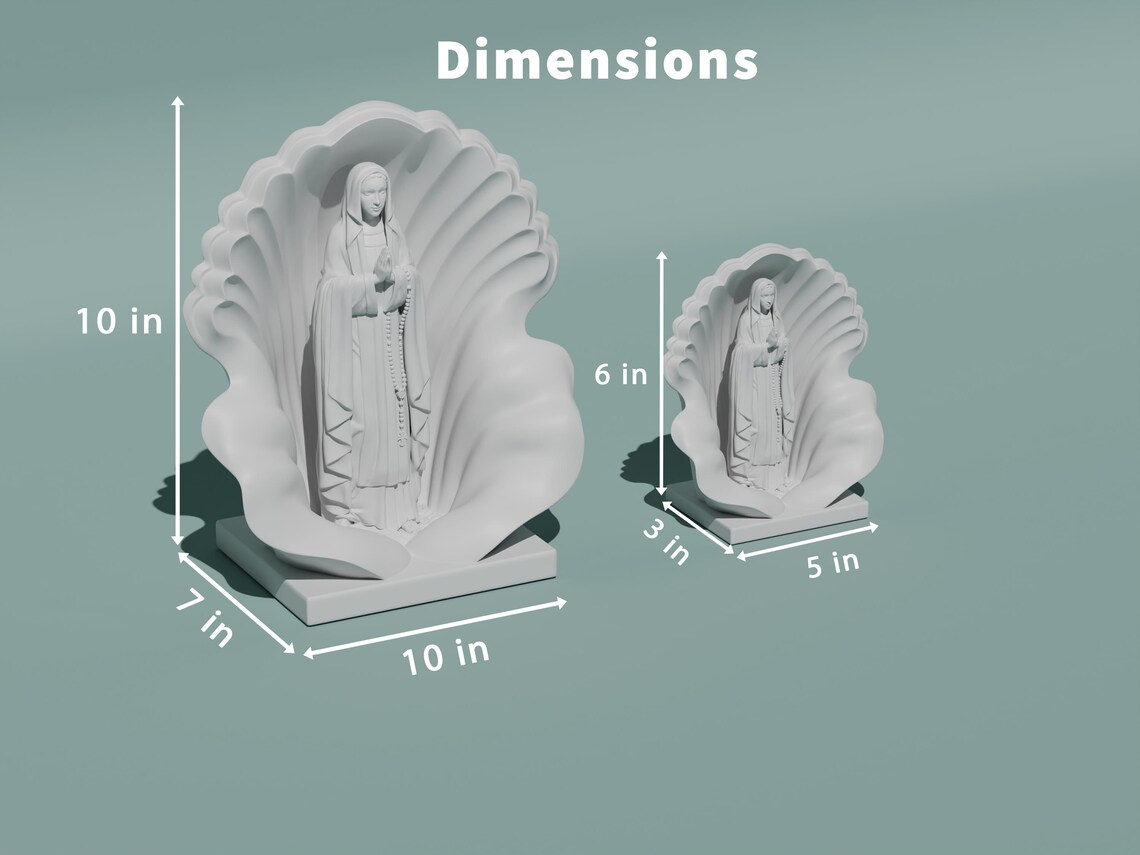 Sagely Monastery Virgin Mary Praying Statue of Long Beach—3d Printed ...
