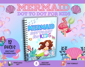Mermaid Activity Book| Coloring Pages | Books for Kids | Activity Book ...