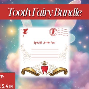 Printable Tooth Fairy Letter & Envelope Bundle (digital File) - Etsy