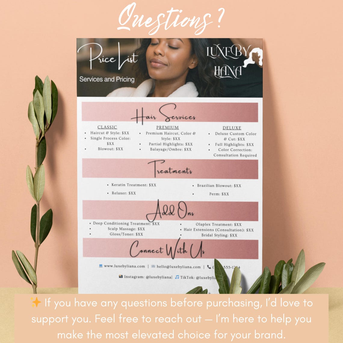 Professional Price List Template for Small Business Owners: Fully ...
