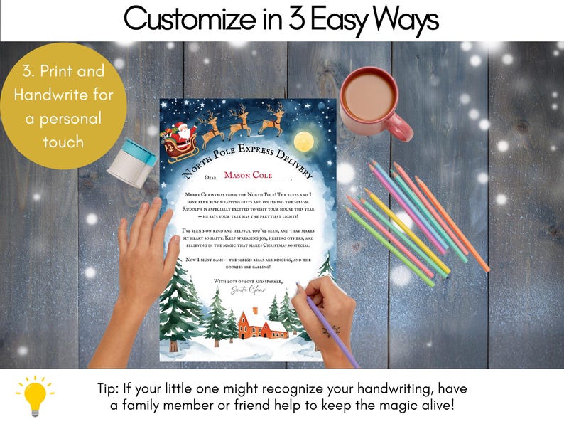 Editable Santa Letter Set: Nice List Certificate (digital Download) - Etsy