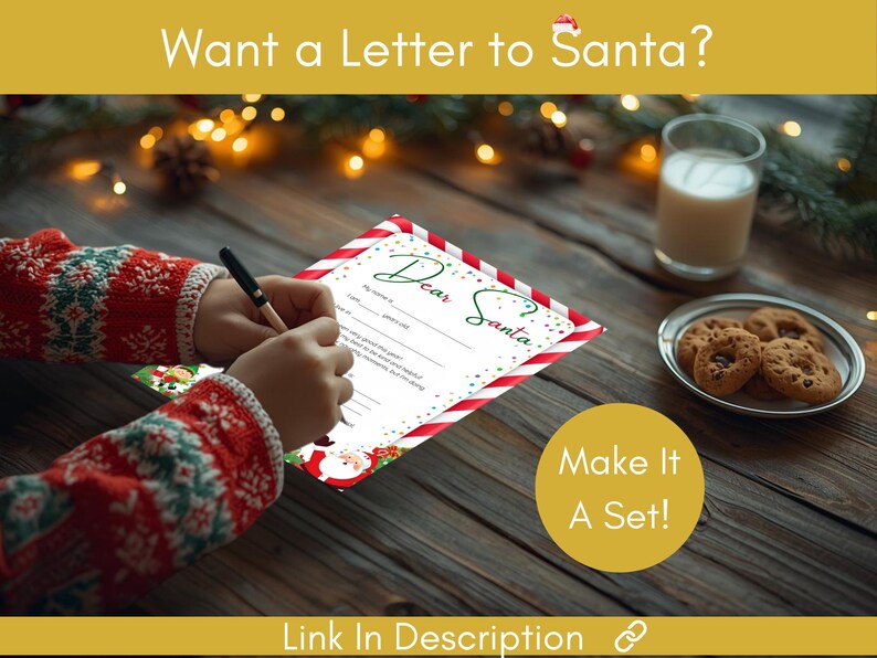 Editable Letter From Santa Bundle With Foldable Envelope, Santas ...