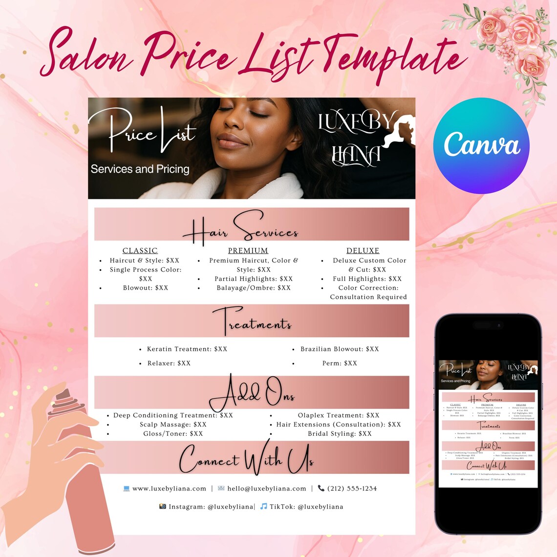 Professional Price List Template for Small Business Owners: Fully ...