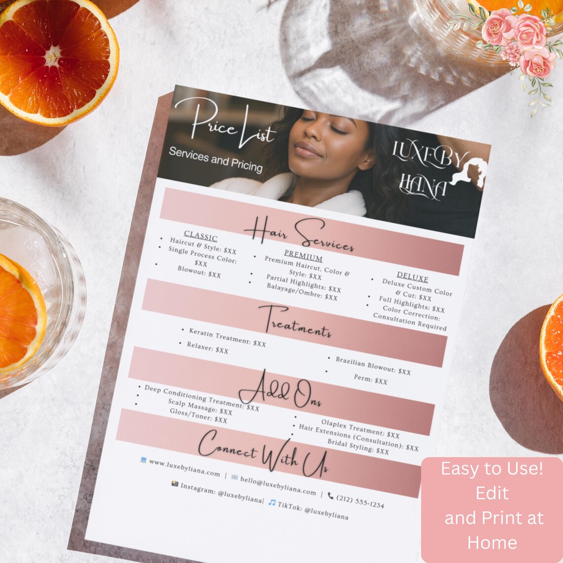 Professional Price List Template for Small Business Owners: Fully ...