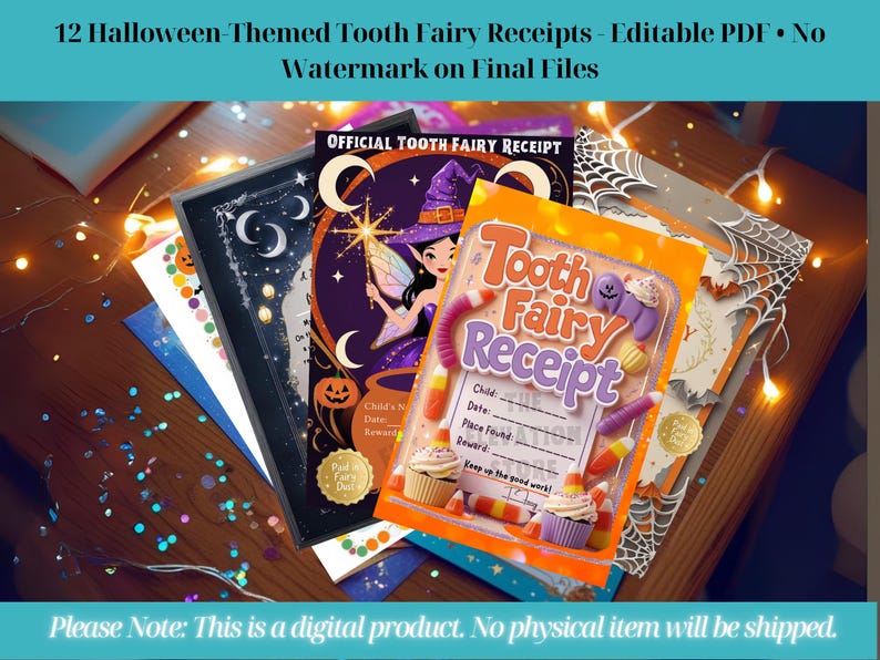 Halloween Tooth Fairy Printables, Letter, Receipt, Certificates ...