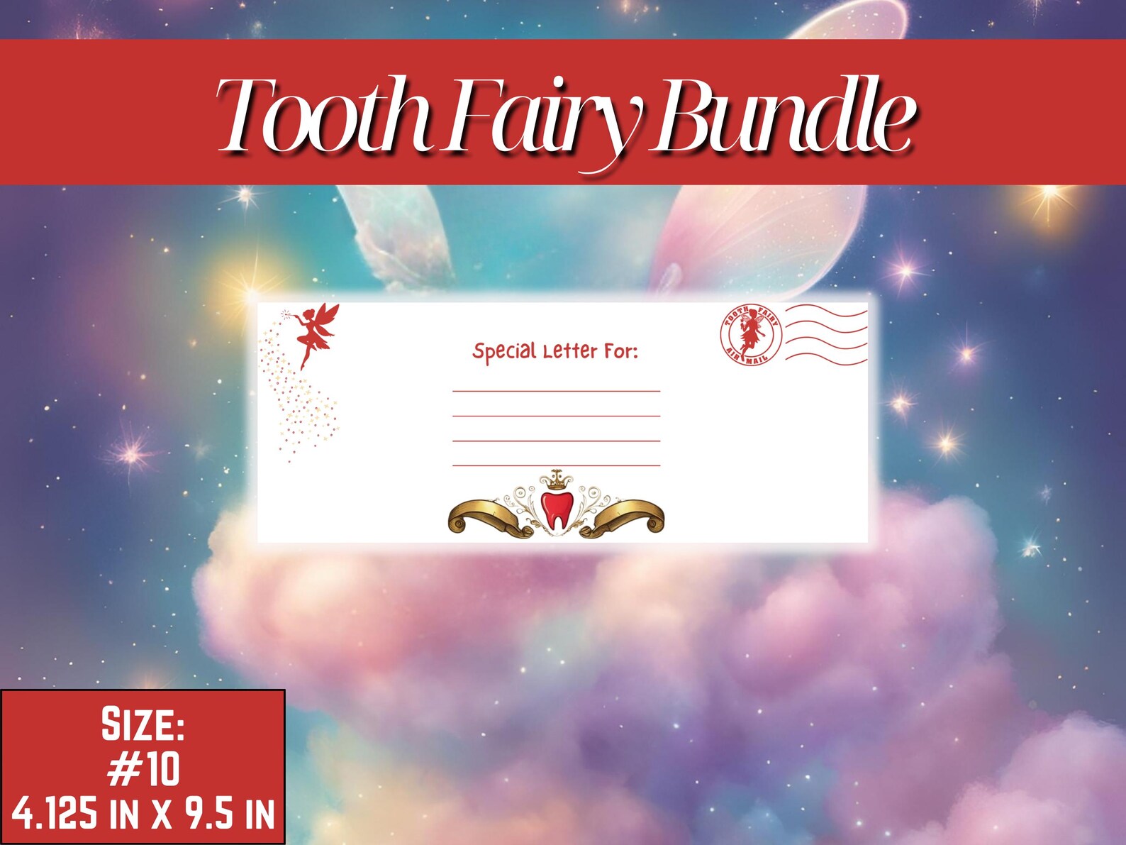 Printable Tooth Fairy Letter & Envelope Bundle (digital File) - Etsy