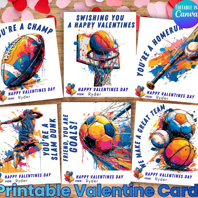 Basketball Valentines - Etsy