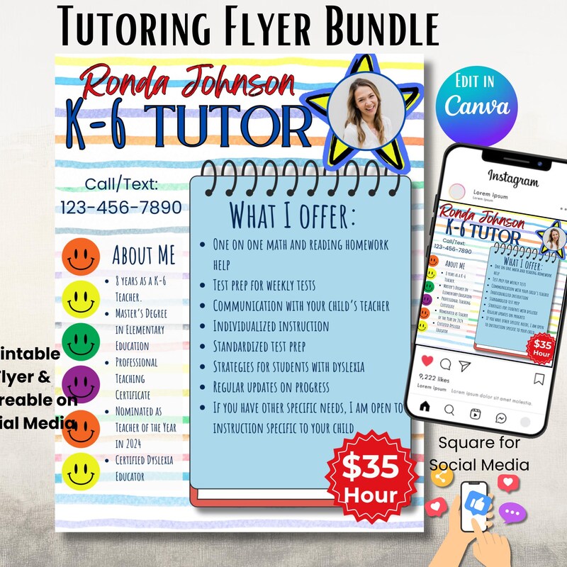 Tutoring Flyer - Etsy