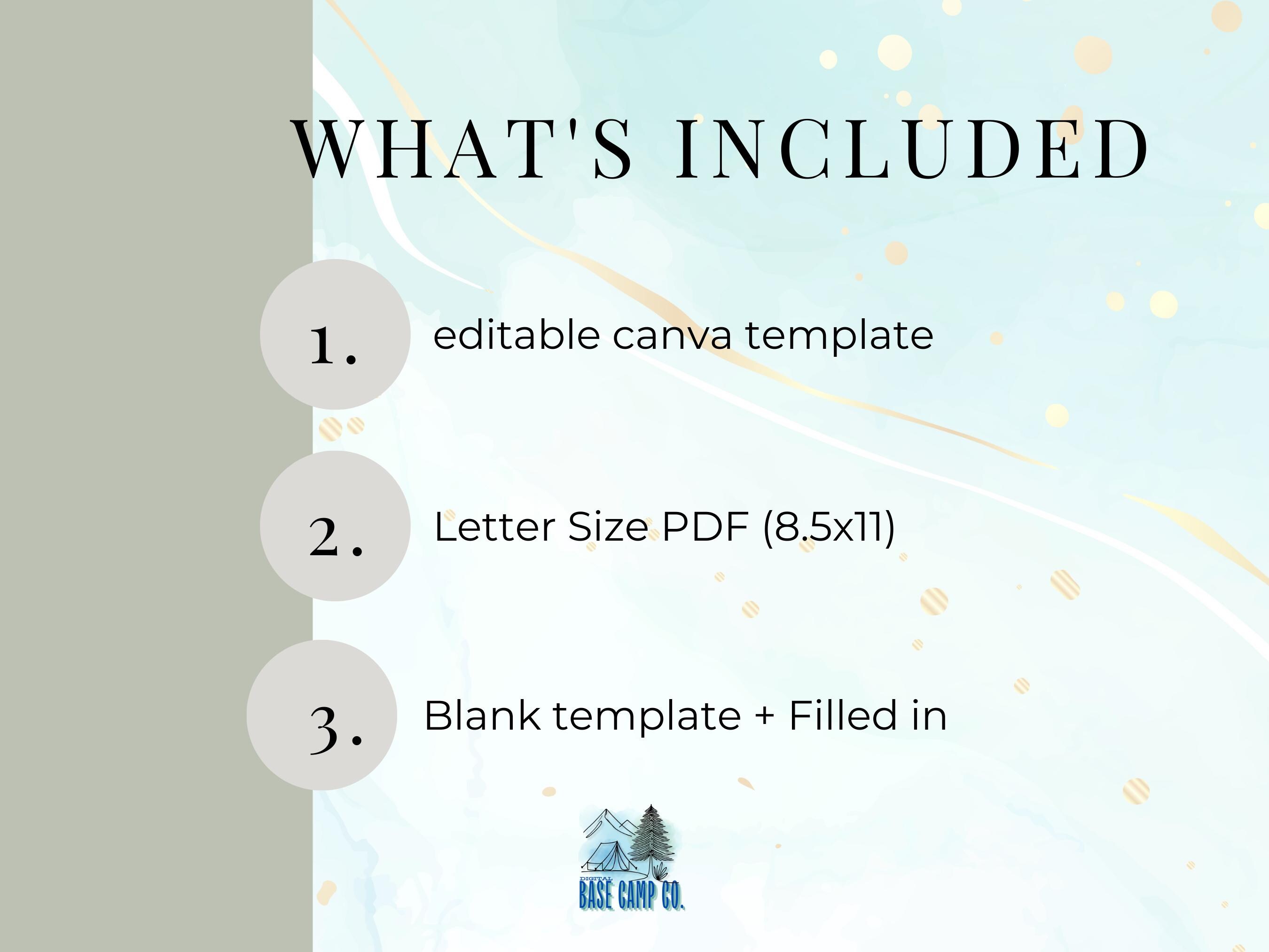 Mocha Travel Packing List: Outfit Planner, Editable Canva Template (PDF ...