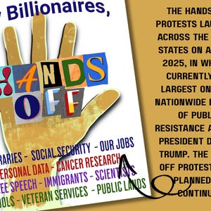 Hands off Resistance Poster, Printable Protest Anti-maga Poster, Speak ...