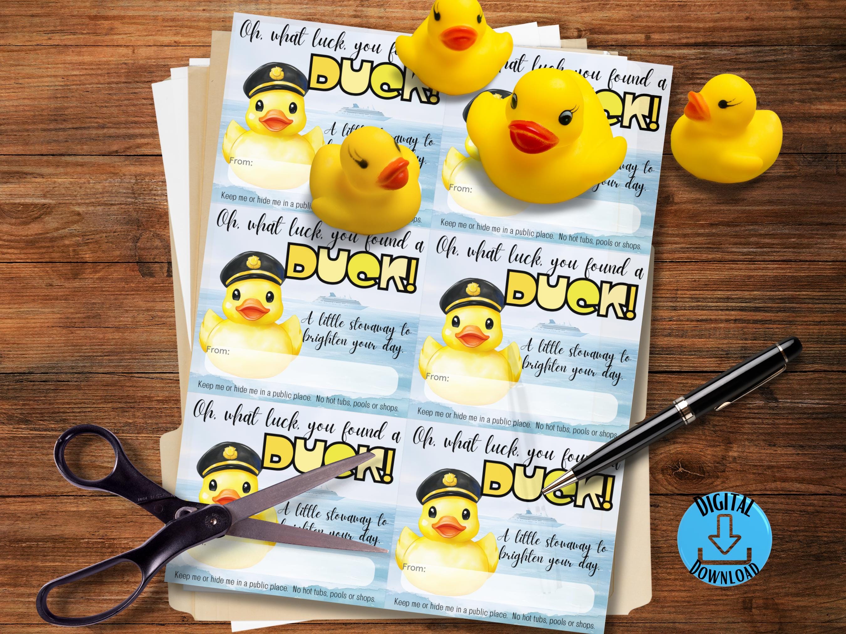 Cruise Duck Tags Printable, Cruising Rubber Ducks Card, Instant ...
