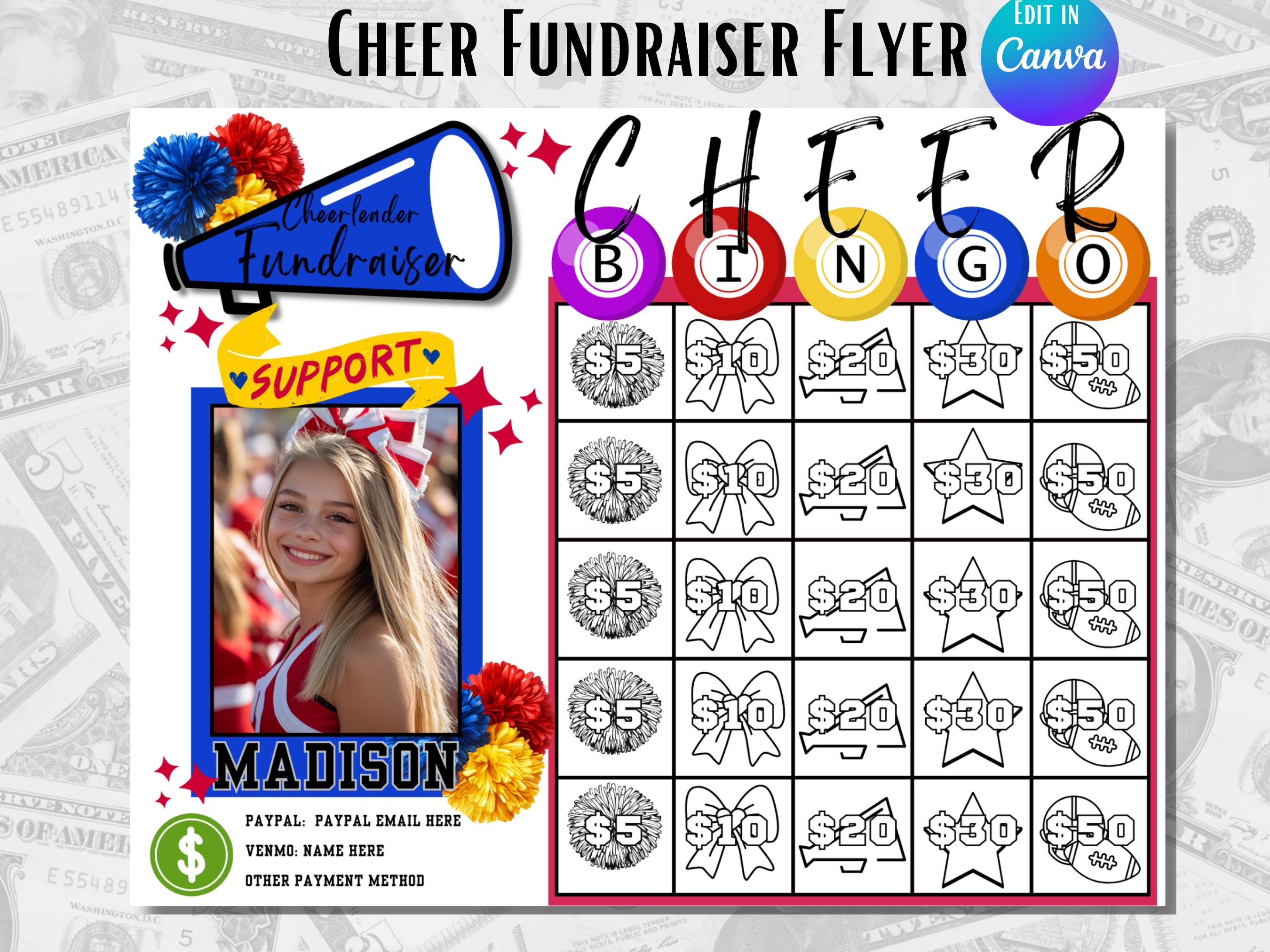 Cheer Fundraiser Template, Cheerleader Sponsorship Fundraiser, Fill My ...