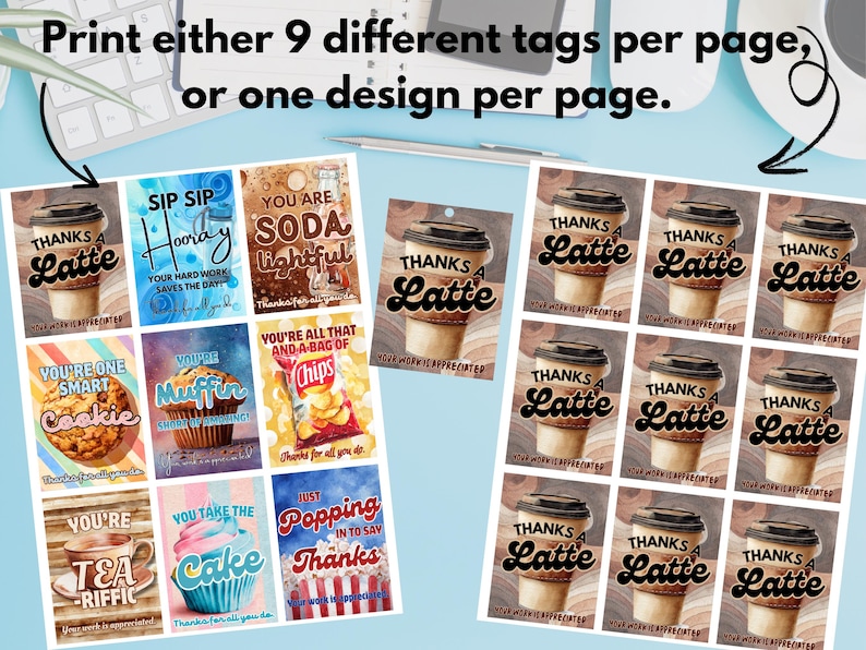 Employee Appreciation Tags Printable, Staff Thank You Treats, Candy ...