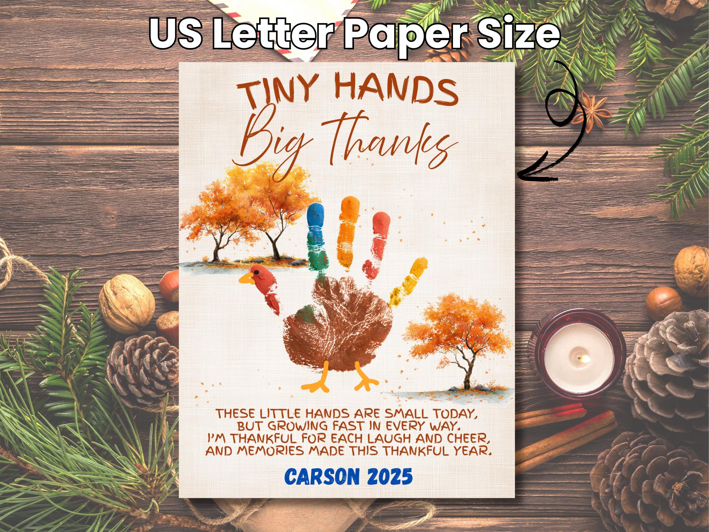 Thanksgiving Handprint Poem Keepsake Printable Turkey Craft, Fall Kids ...