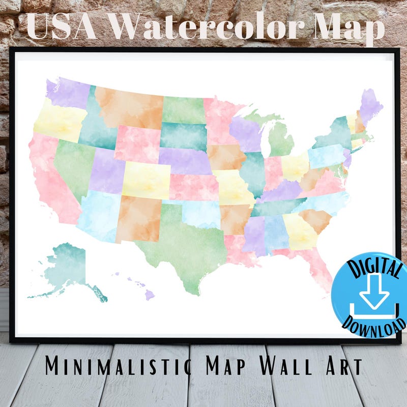 Usa Map - Etsy