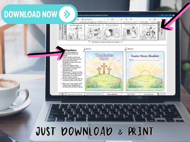 Easter Story Craft Printable, Resurrection Bible Lesson, Sunday School ...