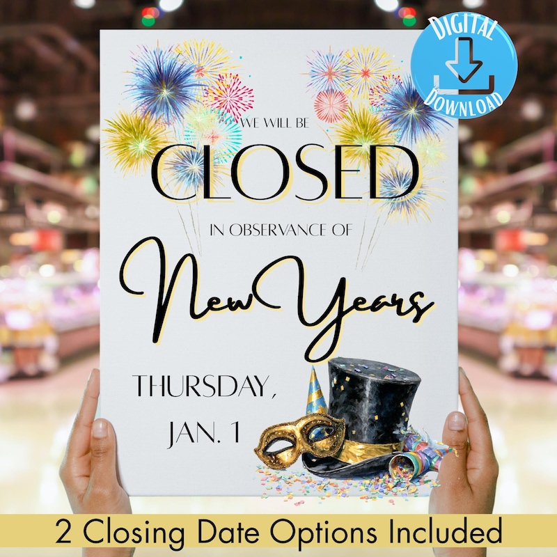 New Years Signs Printable - Etsy