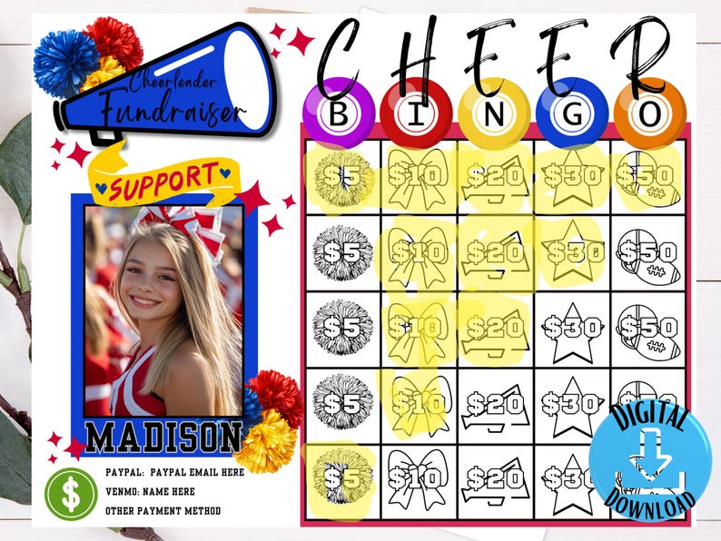 Cheer Fundraiser Template, Cheerleader Sponsorship Fundraiser, Fill My ...