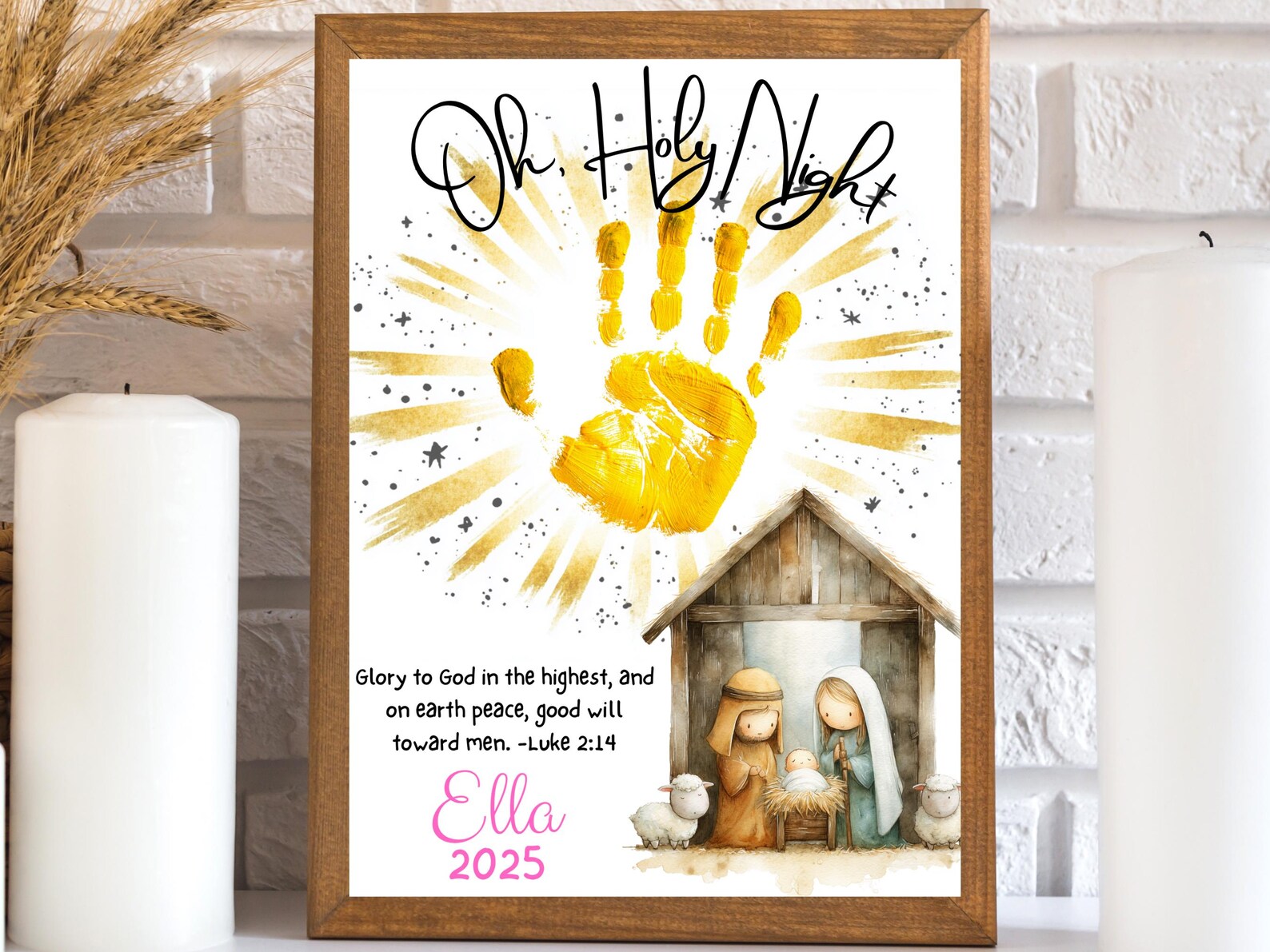 Nativity Handprint Craft, Christmas Christian Activity, Baby Kids ...