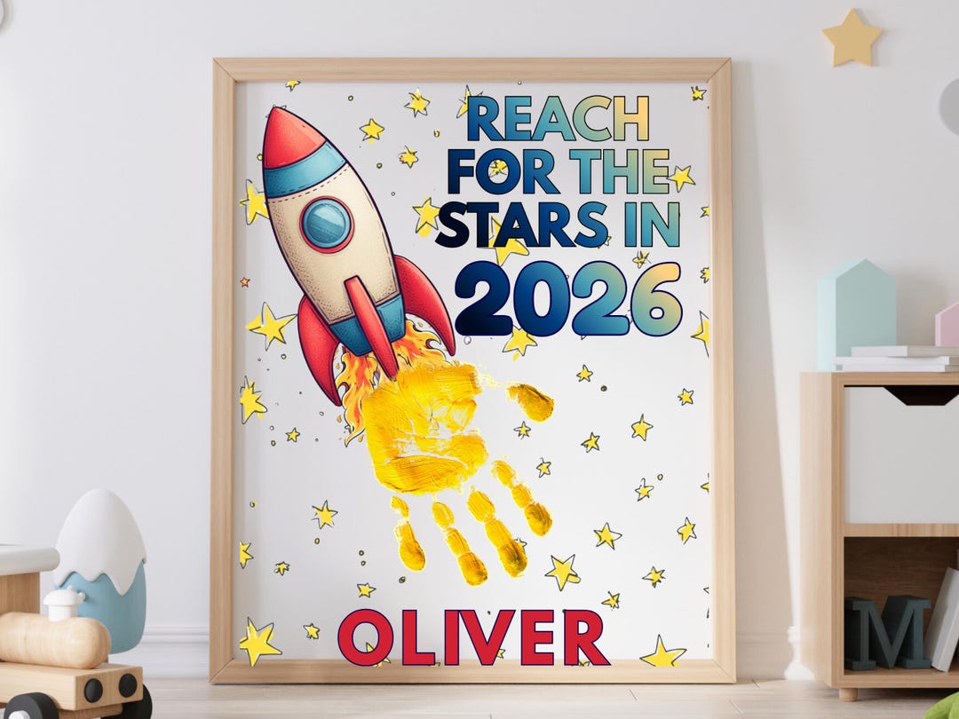 2026 New Year Handprint Craft, Rocket NYE Activity, Baby Kids Preschool ...